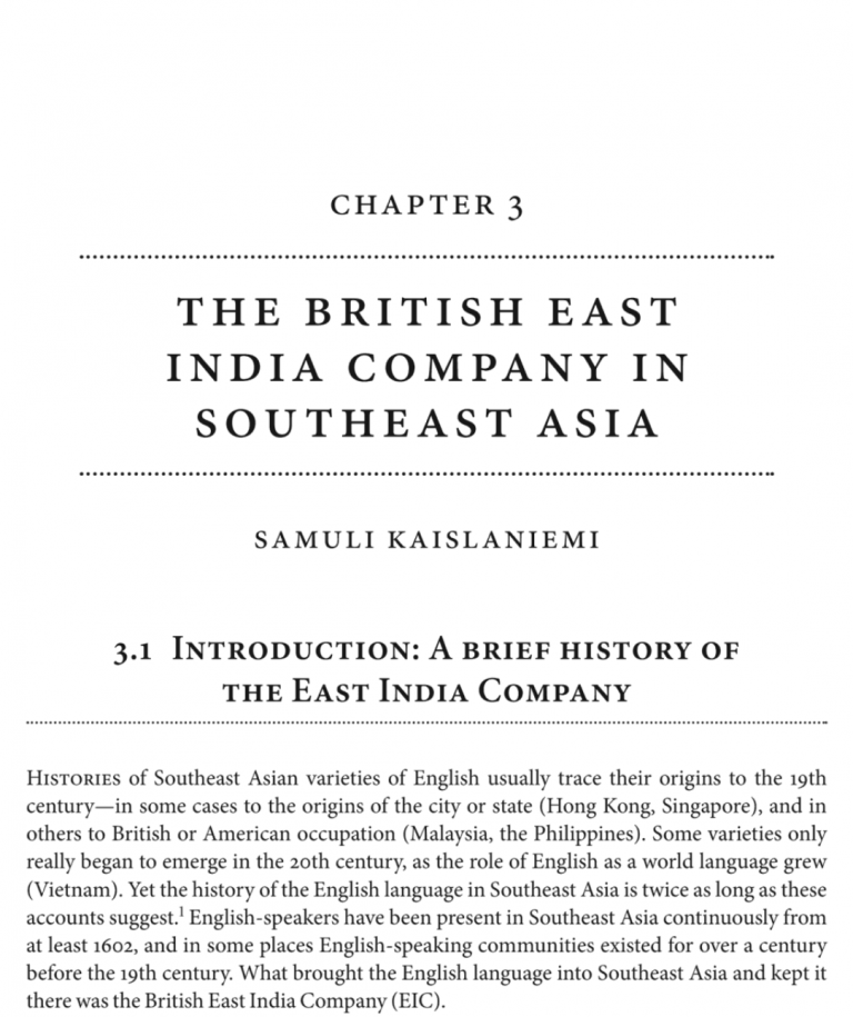 The British East India Company in Southeast Asia, 1600–1800 – Copious ...